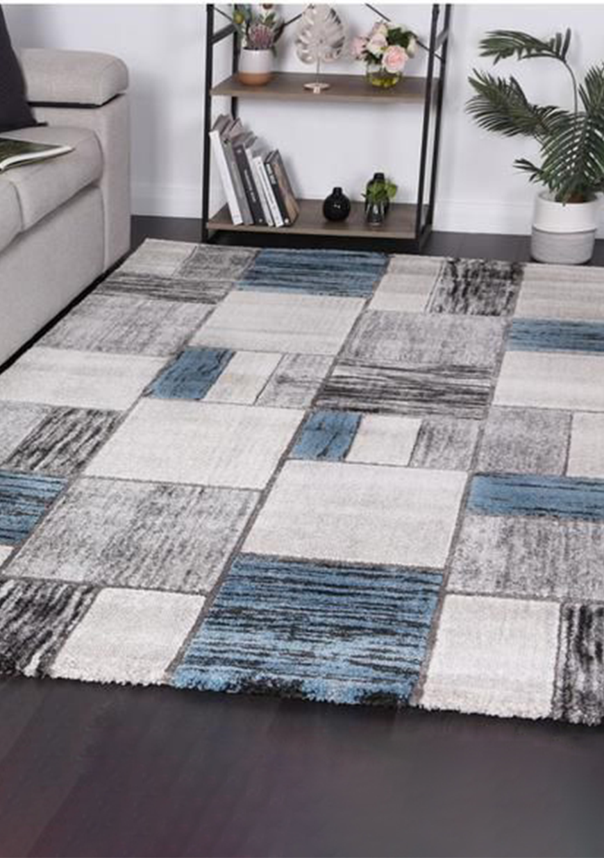 Turkish Rug Blue And White - Dia Spaces